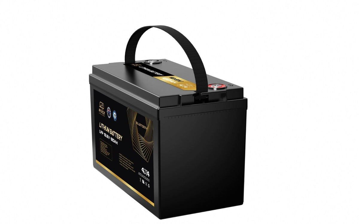 4x Rock 12V 120Ah LiFePO4 Battery with Bluetooth – Top Lithium Battery
